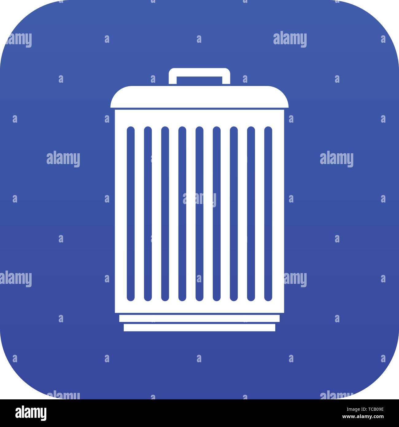 Trashcan icon digital blue Stock Vector Image & Art - Alamy