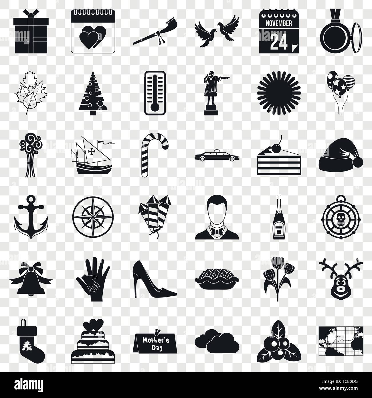 November icons set, simle style Stock Vector Image & Art - Alamy