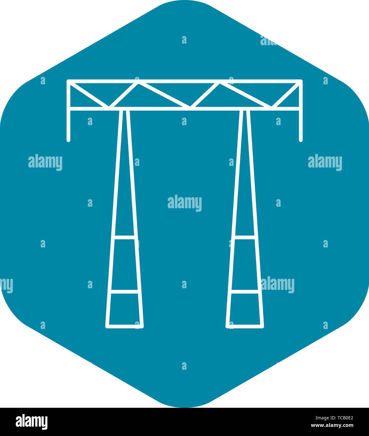 Ac electric tower icon, outline style Stock Vector Image & Art - Alamy