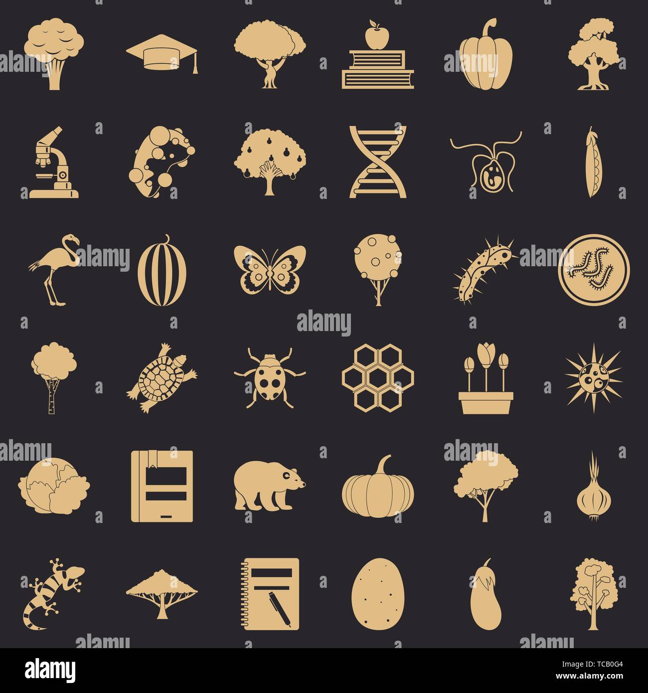 Microbiology icons set, simple style Stock Vector Image & Art - Alamy