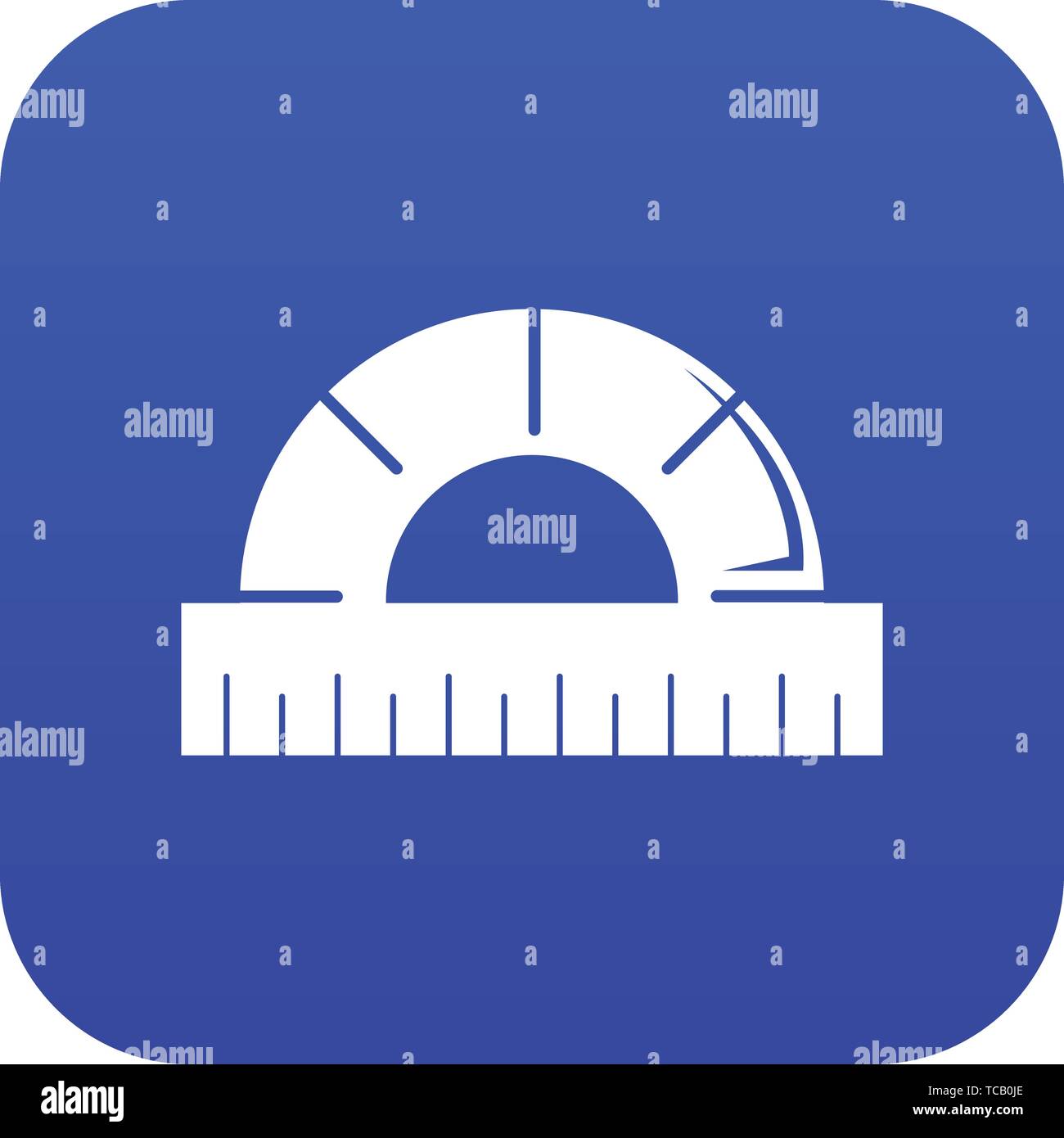 Ruler icon blue vector Stock Vector Image & Art - Alamy
