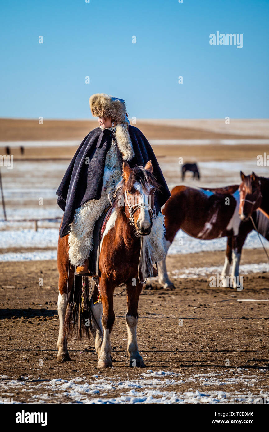 Hailar prairie tribe Stock Photo - Alamy