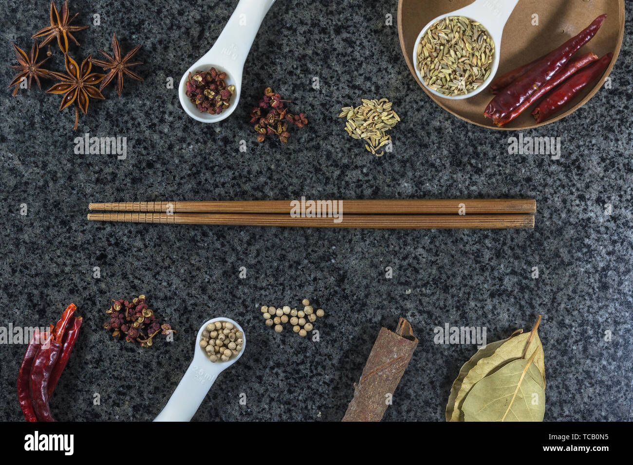 Edible spice seasonings Stock Photo - Alamy