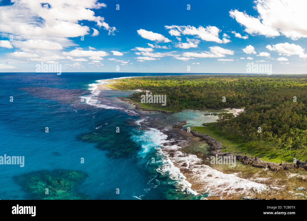Drone view of The Blue Lagoon, Port Vila, Efate, Vanuatu - famous ...