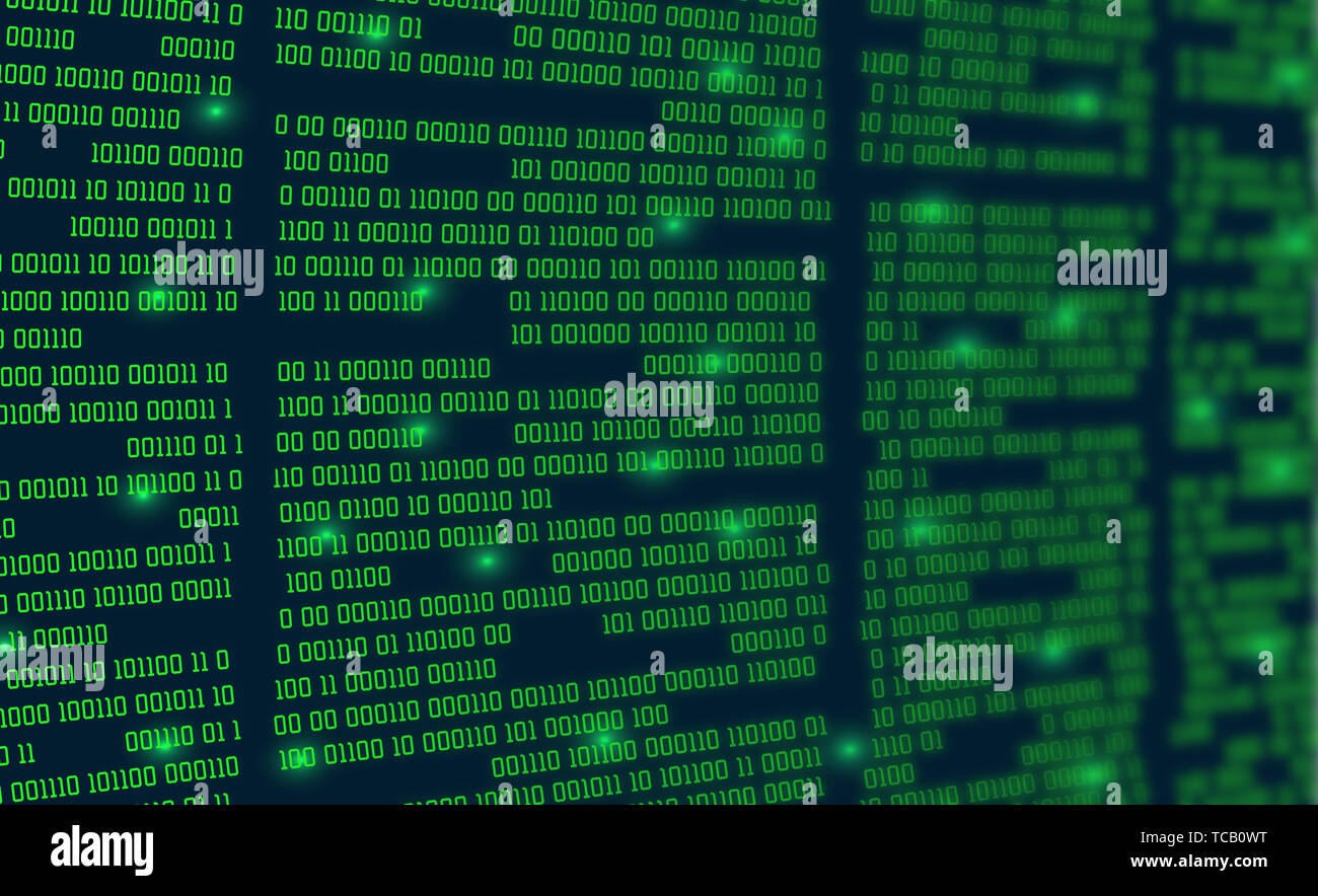 Digital Matrix Background Of Binary Code Data Flow In The Digital Age