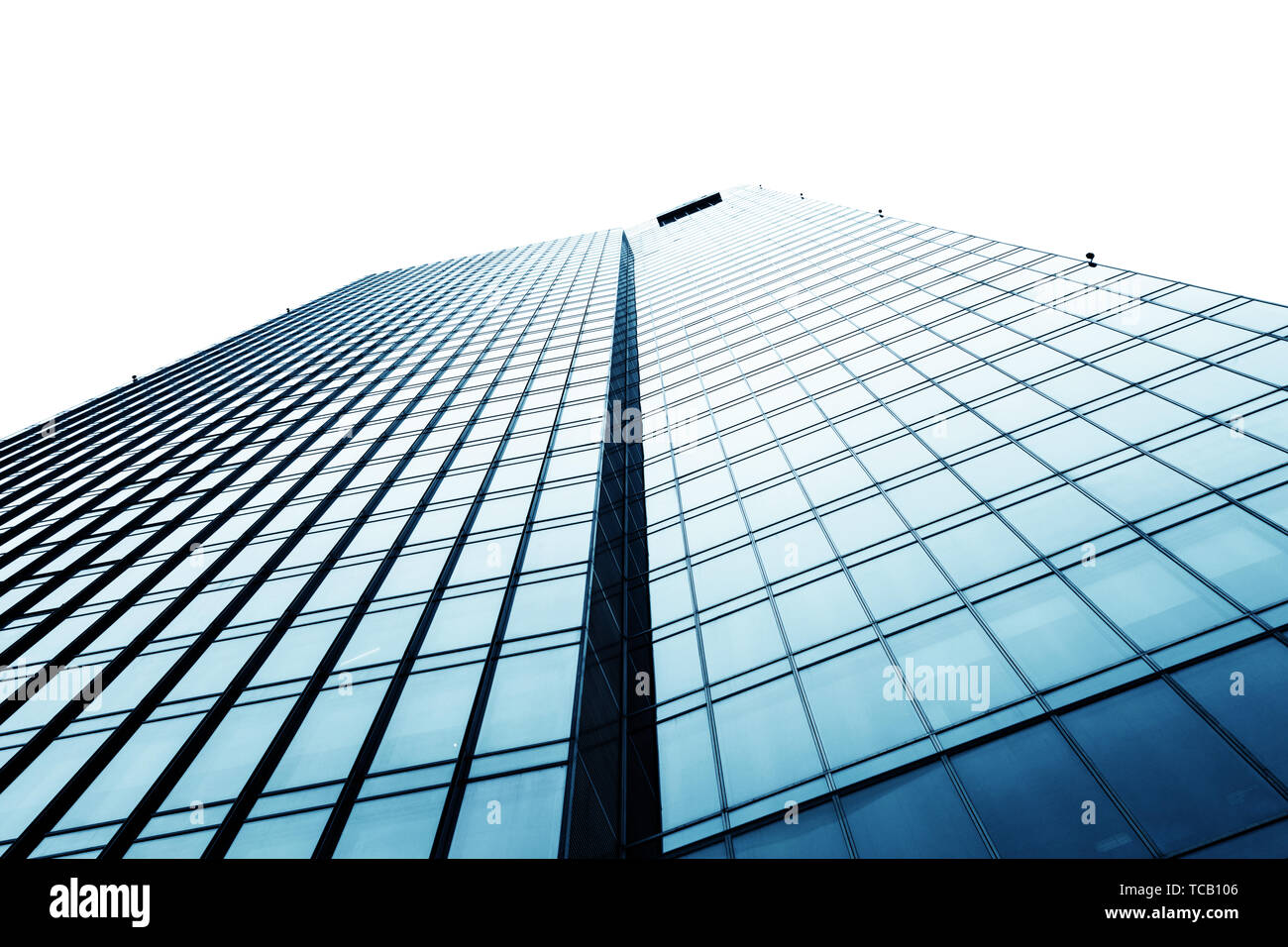 up looking the modern business office building exterior and sky Stock ...
