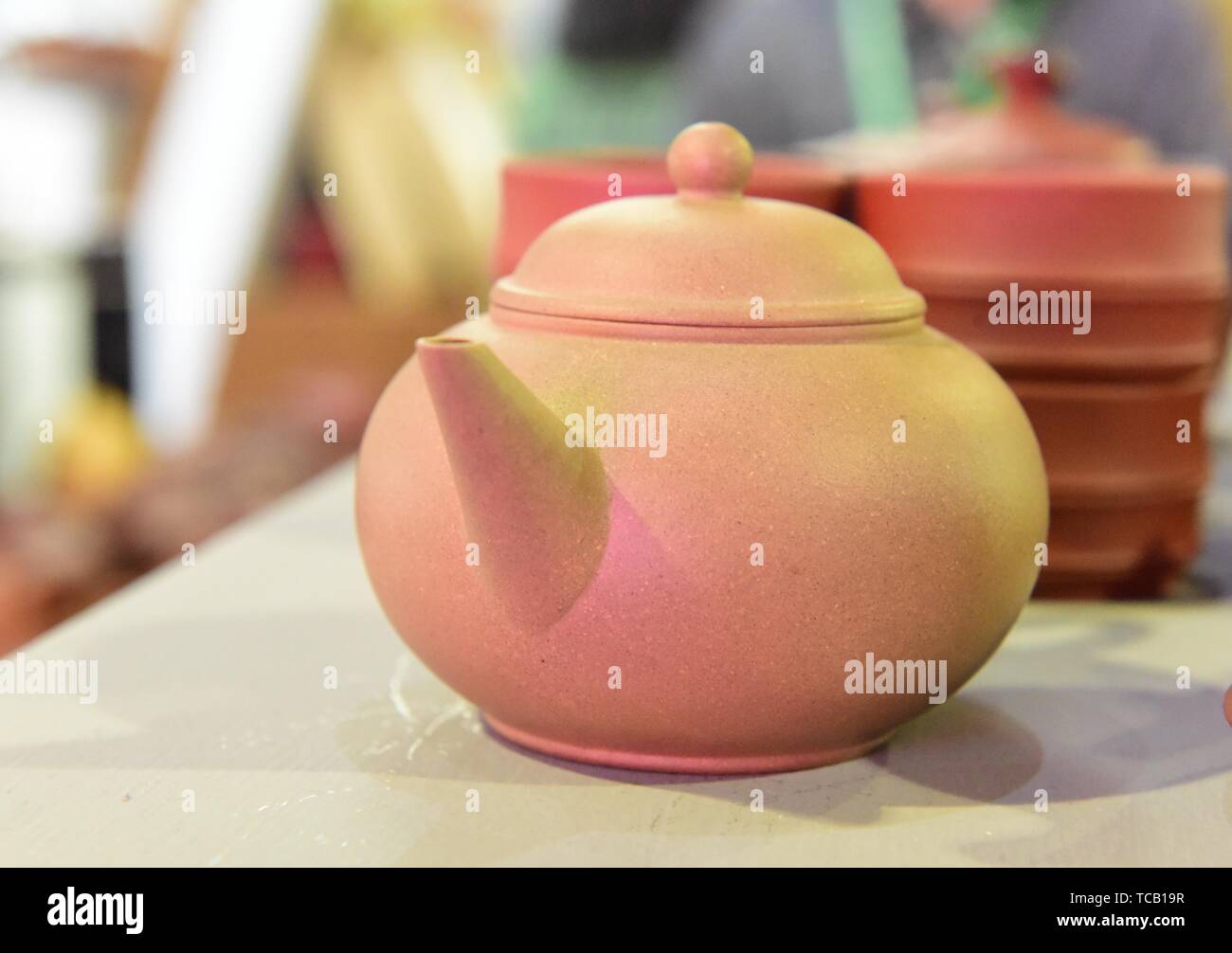 purple clay pot Stock Photo - Alamy