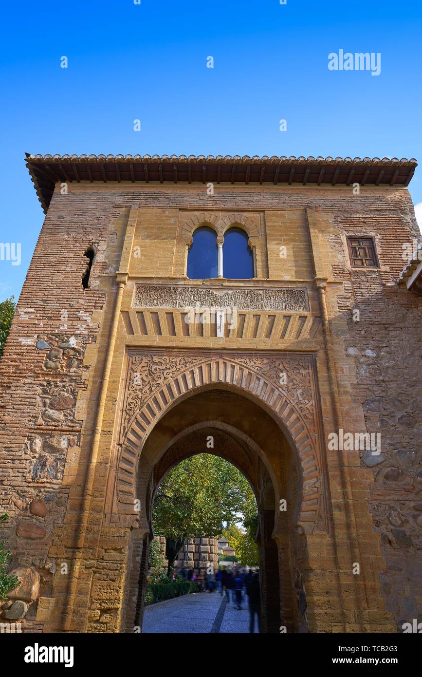 Alhambra arch Puerta del vino in Granada of Spain Wine muslim Door ...