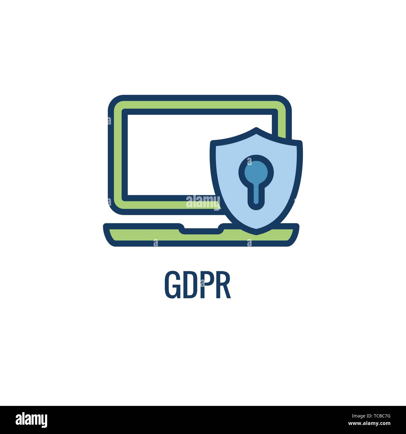 Email Marketing Rules & Regulations Icon with GDPR Idea Stock Vector ...