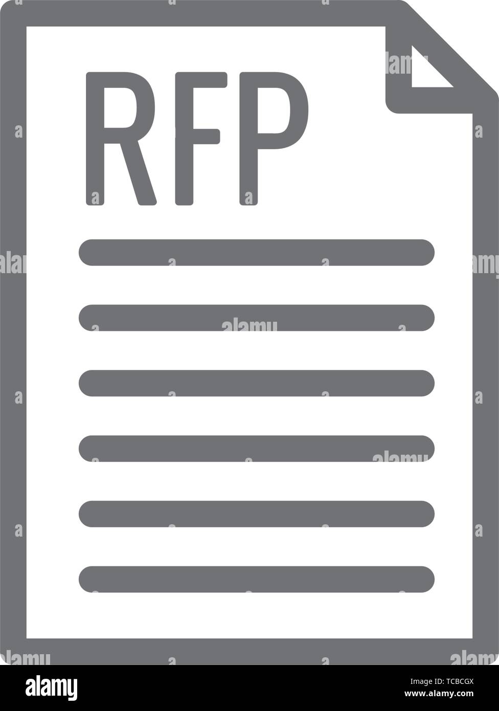 RFP Icon - request for proposal concept - idea Stock Vector Image & Art ...