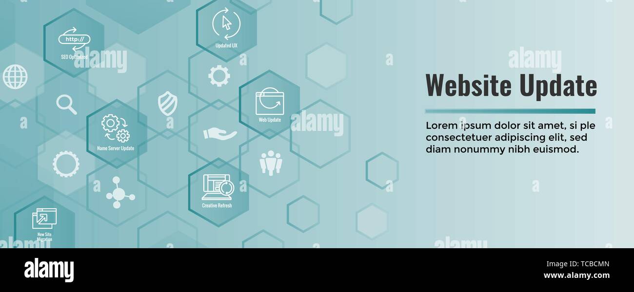 Website Update Icon Set & Web Header Banner Stock Vector Image & Art ...
