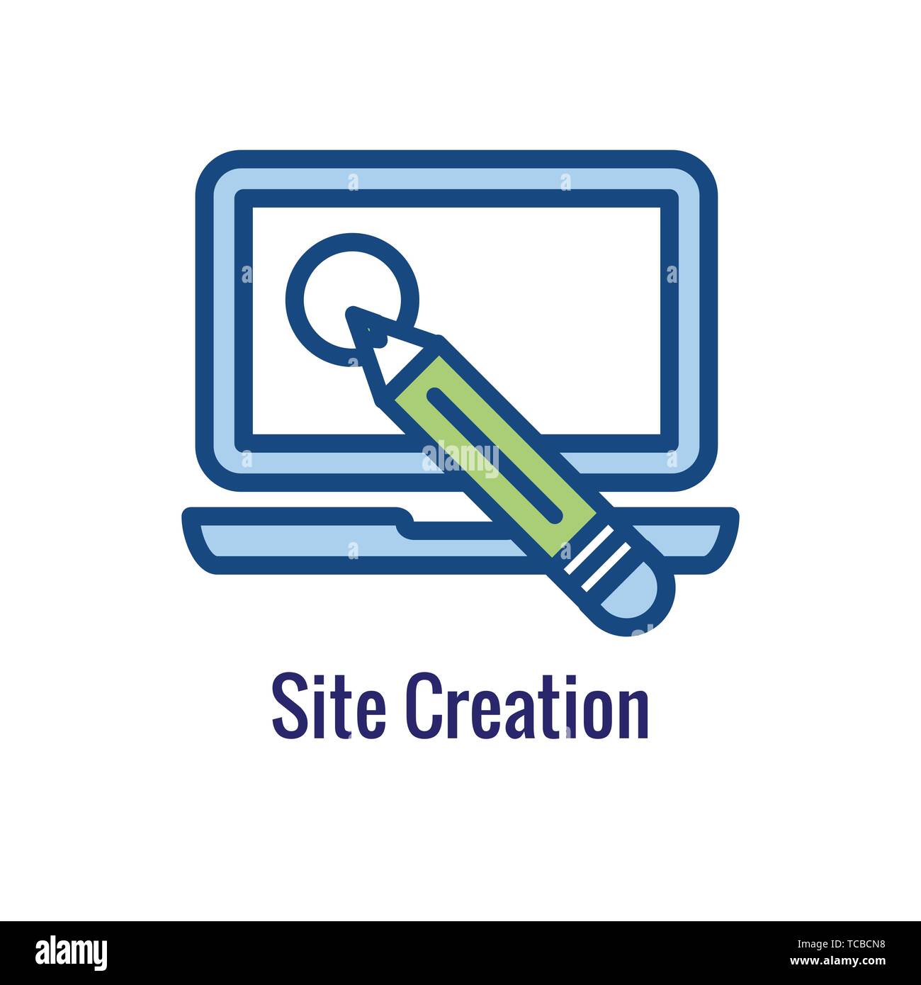 Website Update Icon - with thin line outline imagery Stock Vector Image ...