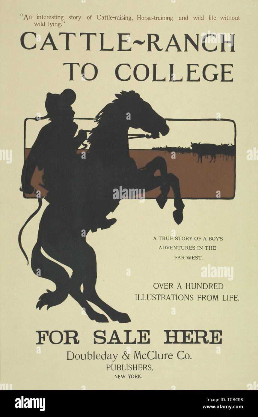 Cattle-ranch to college. Posters: American book posters. Date Issued ...