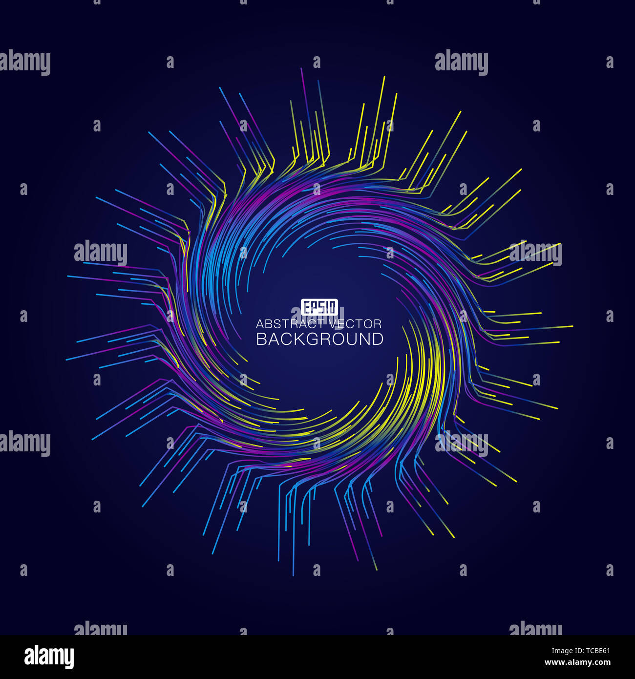 Color gradient lines form spiral abstract graphics Stock Photo - Alamy