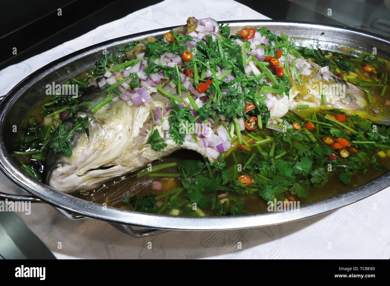 Diving fish, braised fish Stock Photo - Alamy