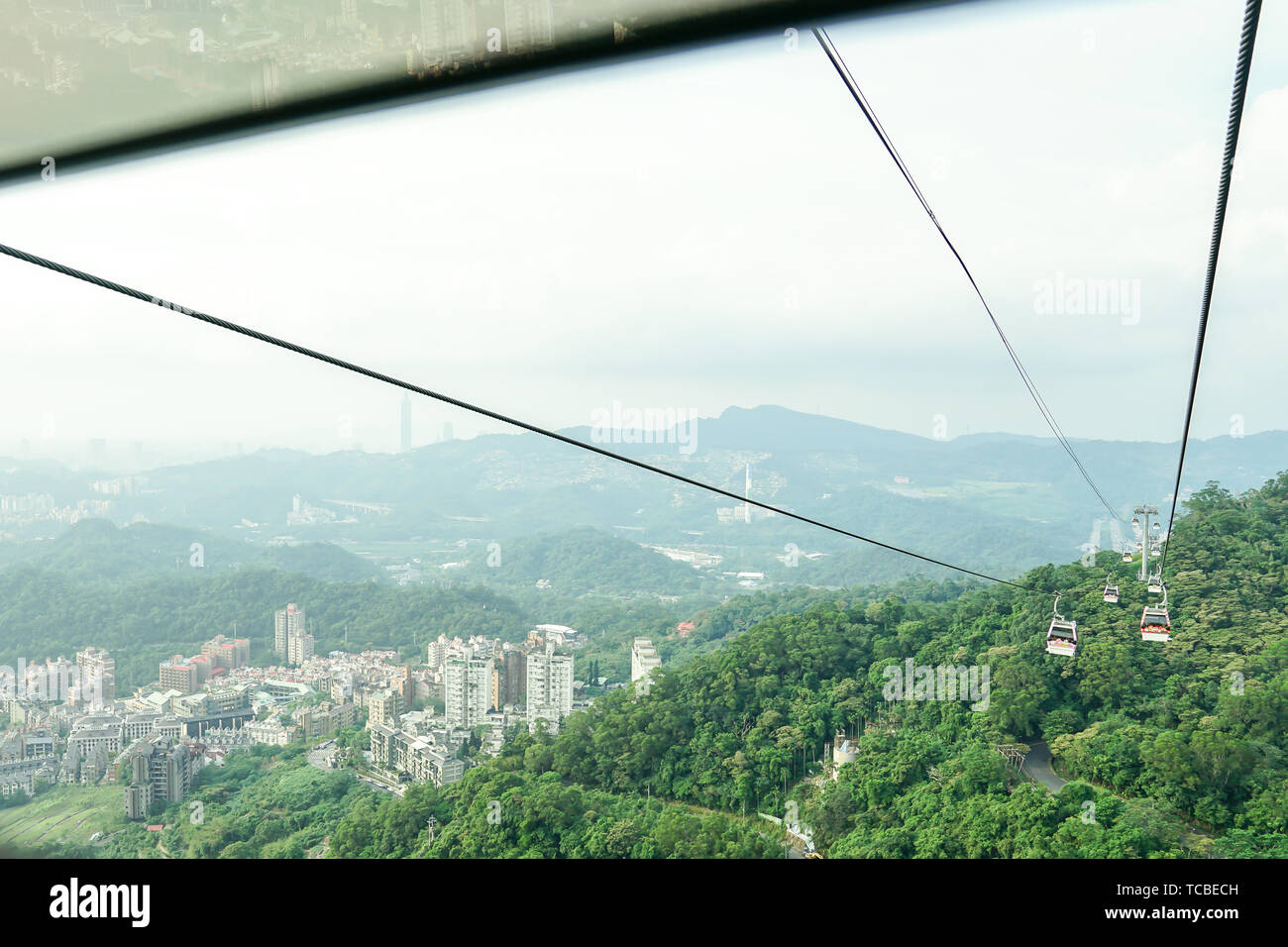 Maokong gondola with mountain around., Taipei, Taiwan Stock Photo - Alamy