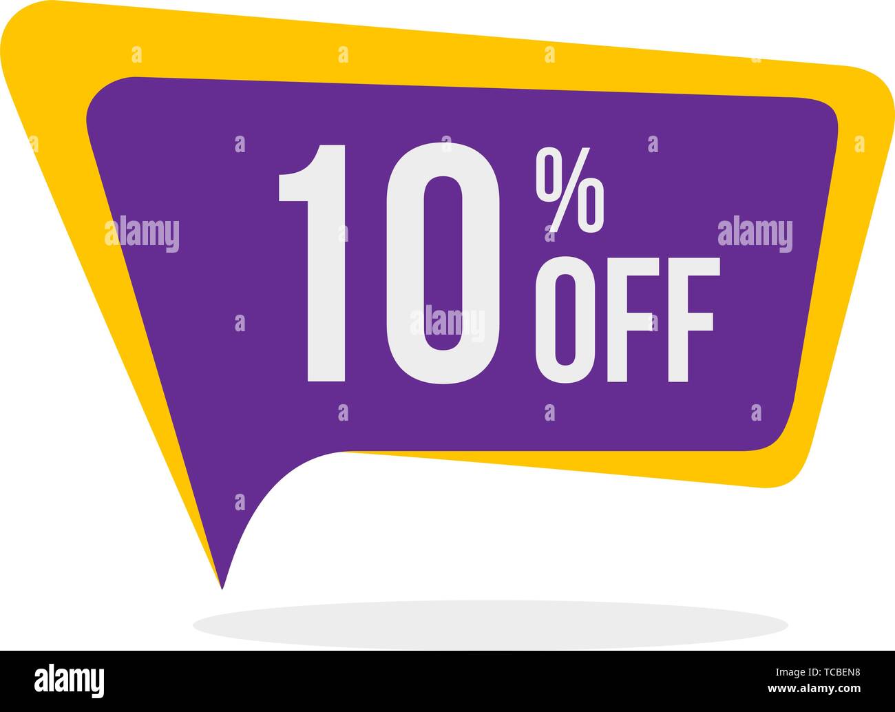 Modern Style Sale Discount Tags Vector 10% Off Promotion Badges ...