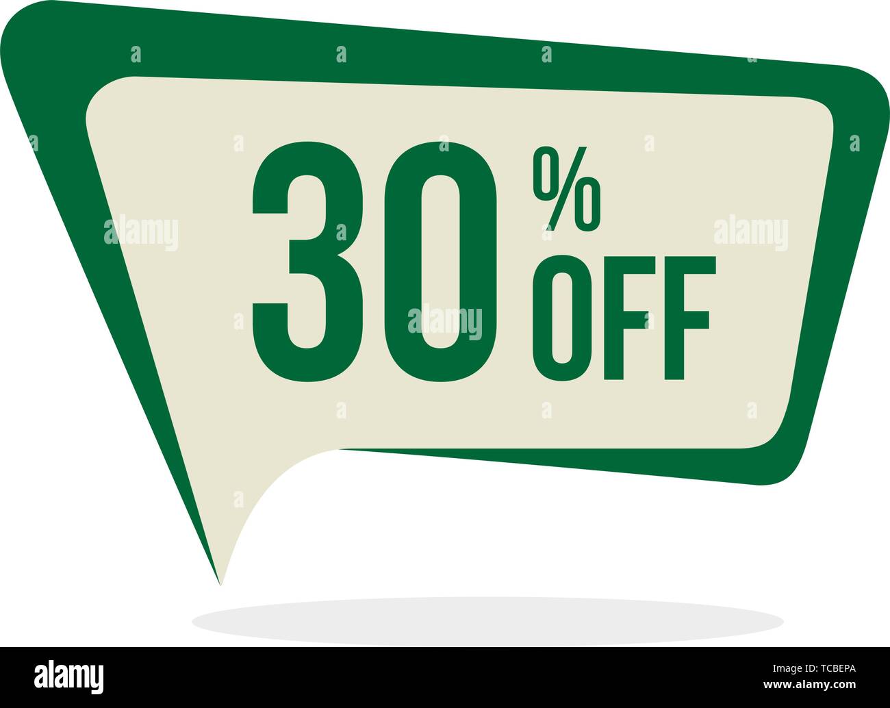 Modern Style Sale Discount Tags Vector 30% Off Promotion Badges ...