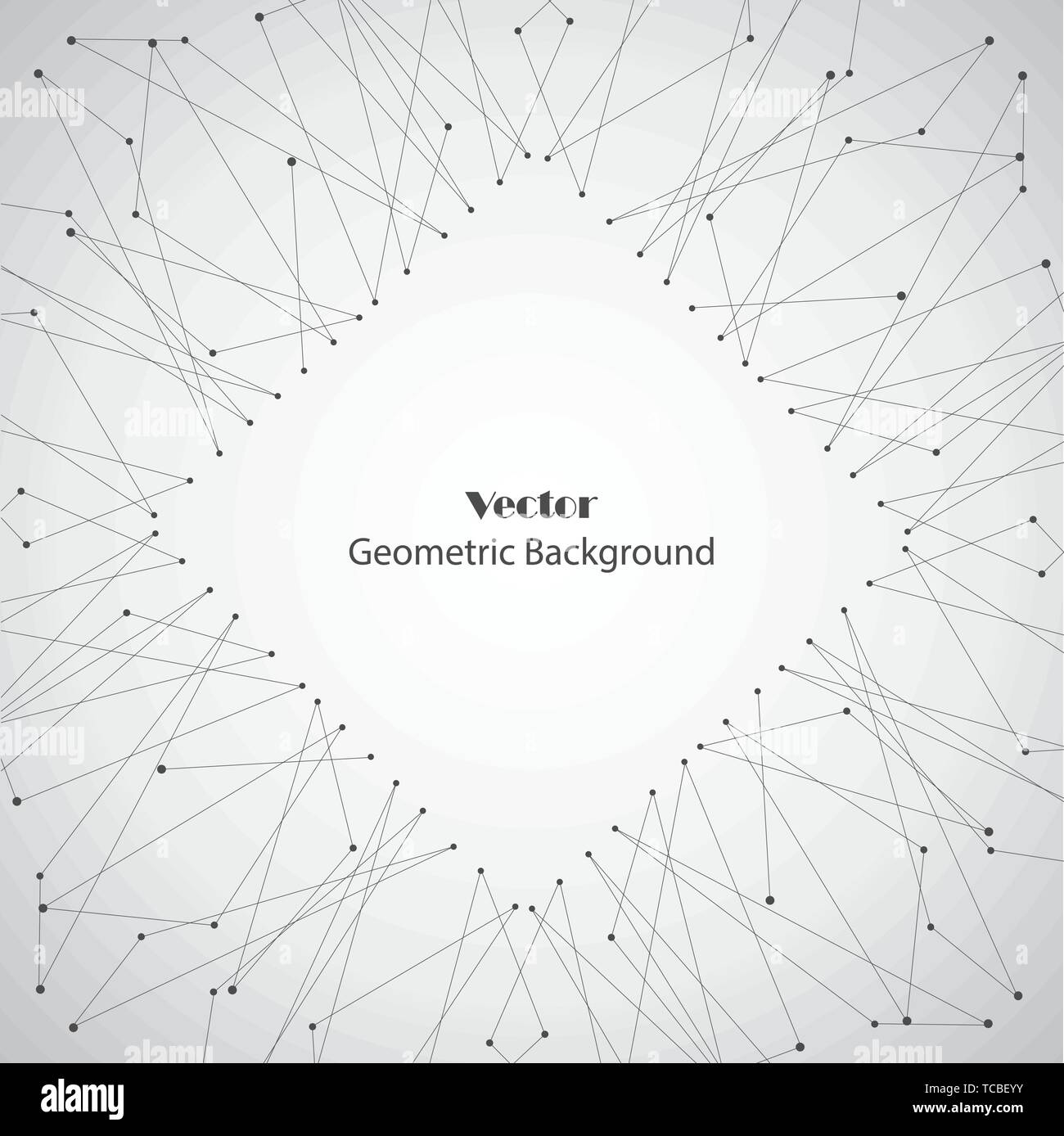 Geometric pattern with connected lines and dots. Vector illustration ...