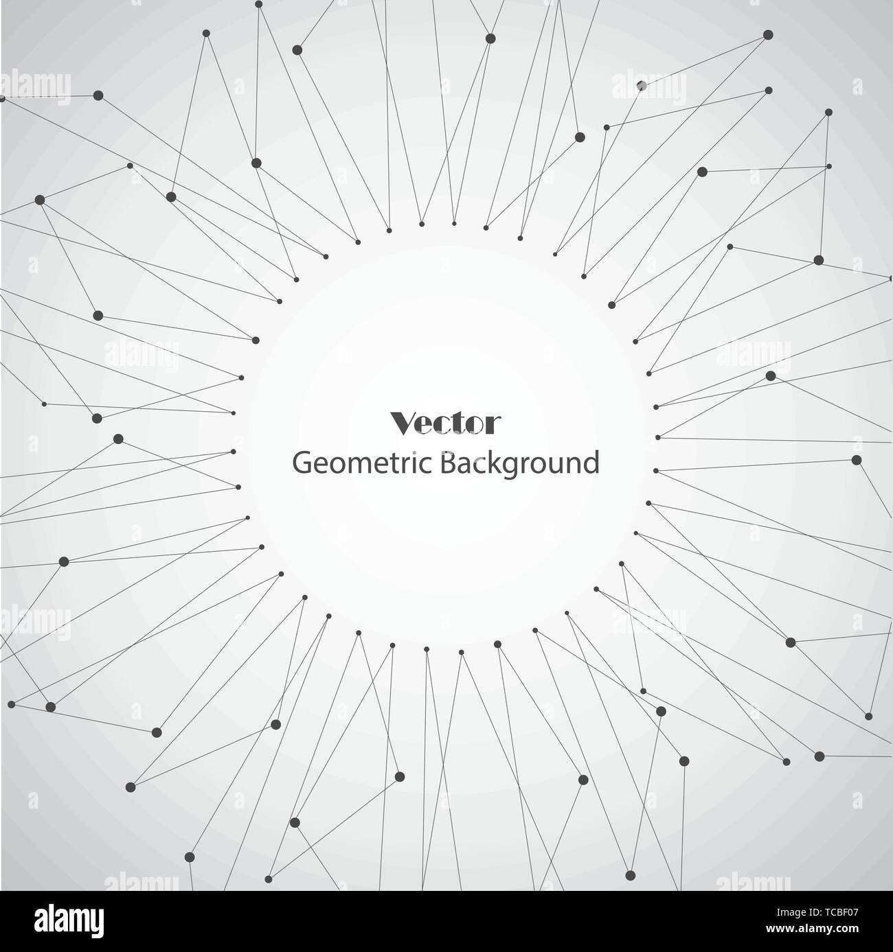 Geometric pattern with connected lines and dots. Vector illustration ...