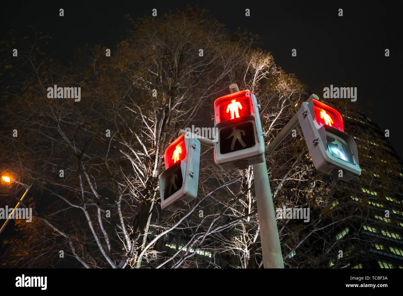 traffic red sign for people walk way Stock Photo - Alamy