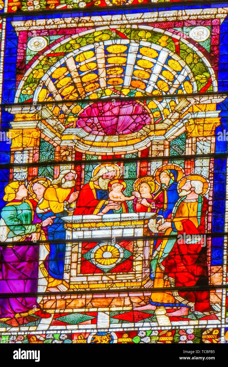 Baby Jesus Temple Stained Glass Chapel Santa Maria Novella Church ...