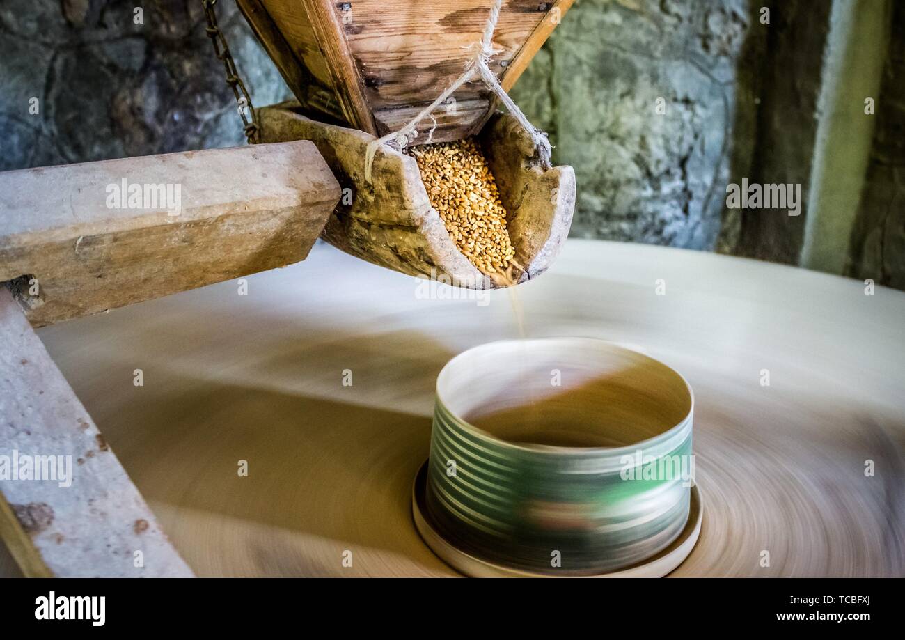 Grinding Wheat Into Flour High Resolution Stock Photography and Images ...
