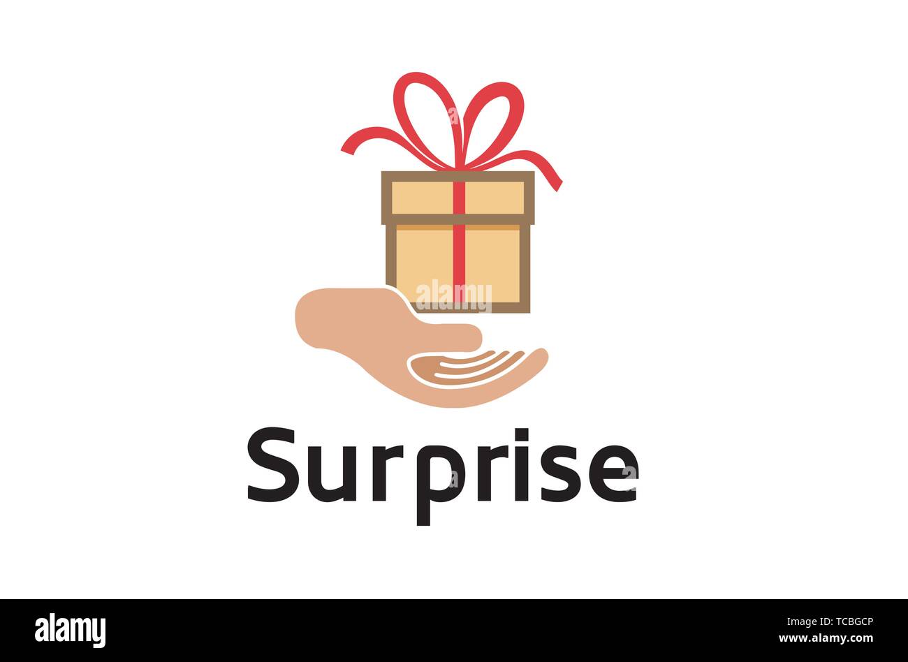 Gift Love Hand Shopping Surprise logo Vector Symbol Design Illustration ...