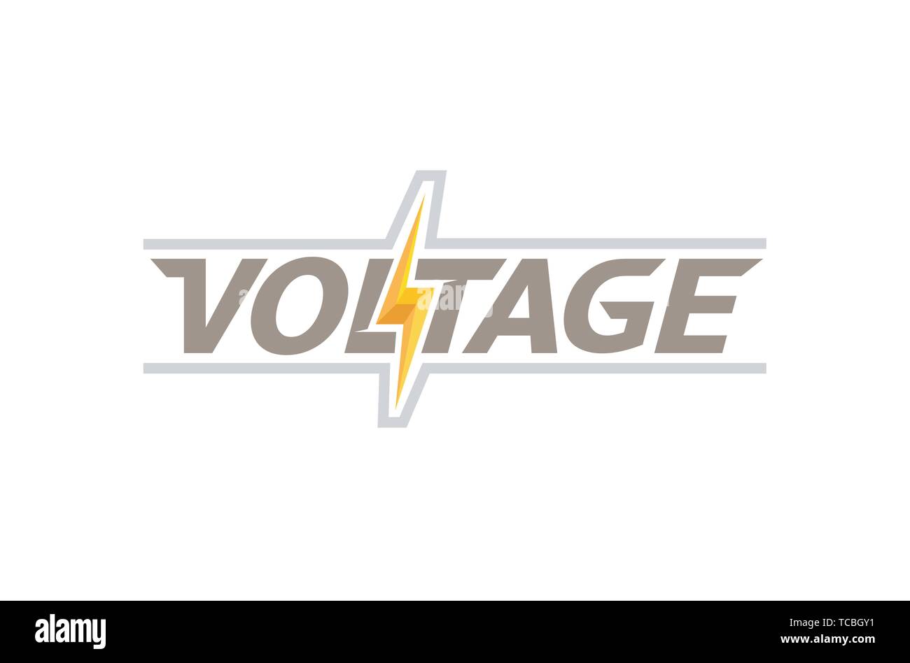 Creative Letter Voltage Text Symbol Logo Vector Design Illustration ...