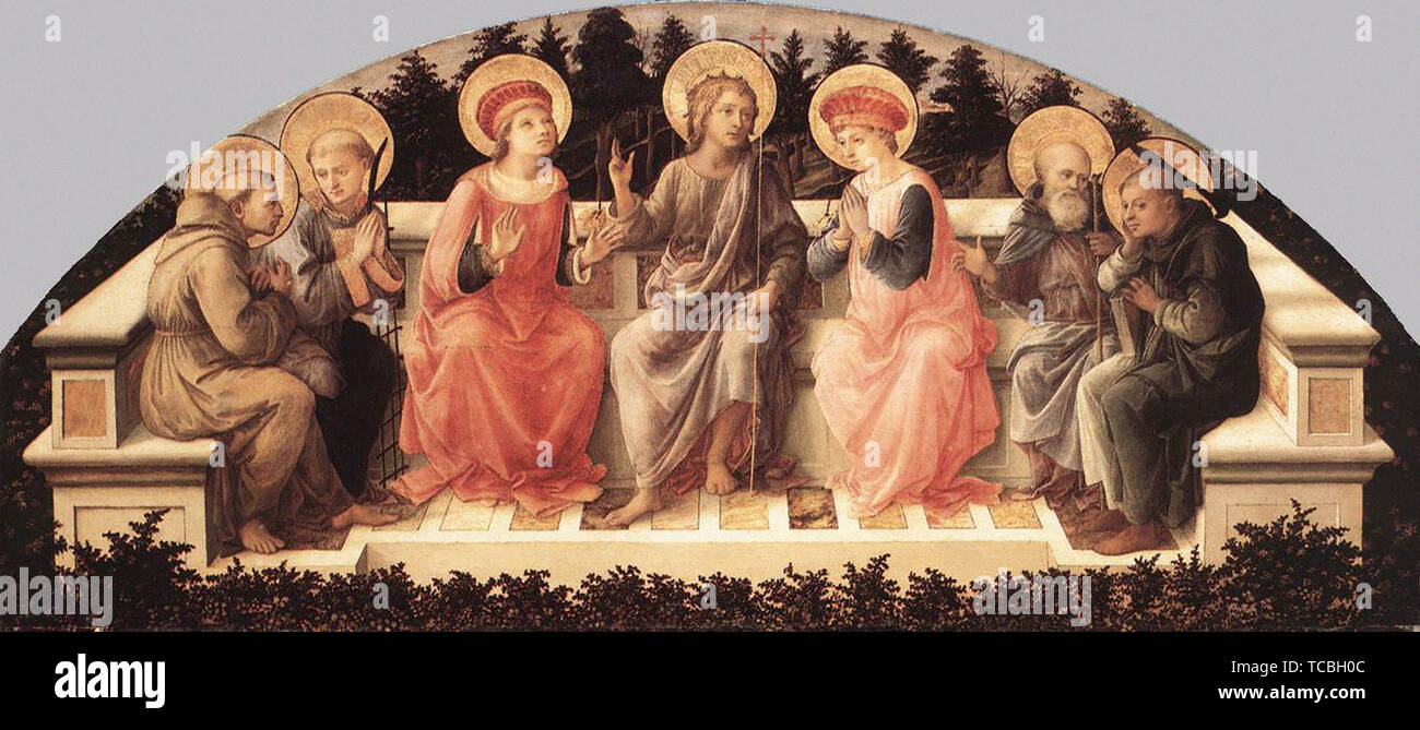 Fra Filippo Lippi - Seven Saints 1450 Stock Photo - Alamy