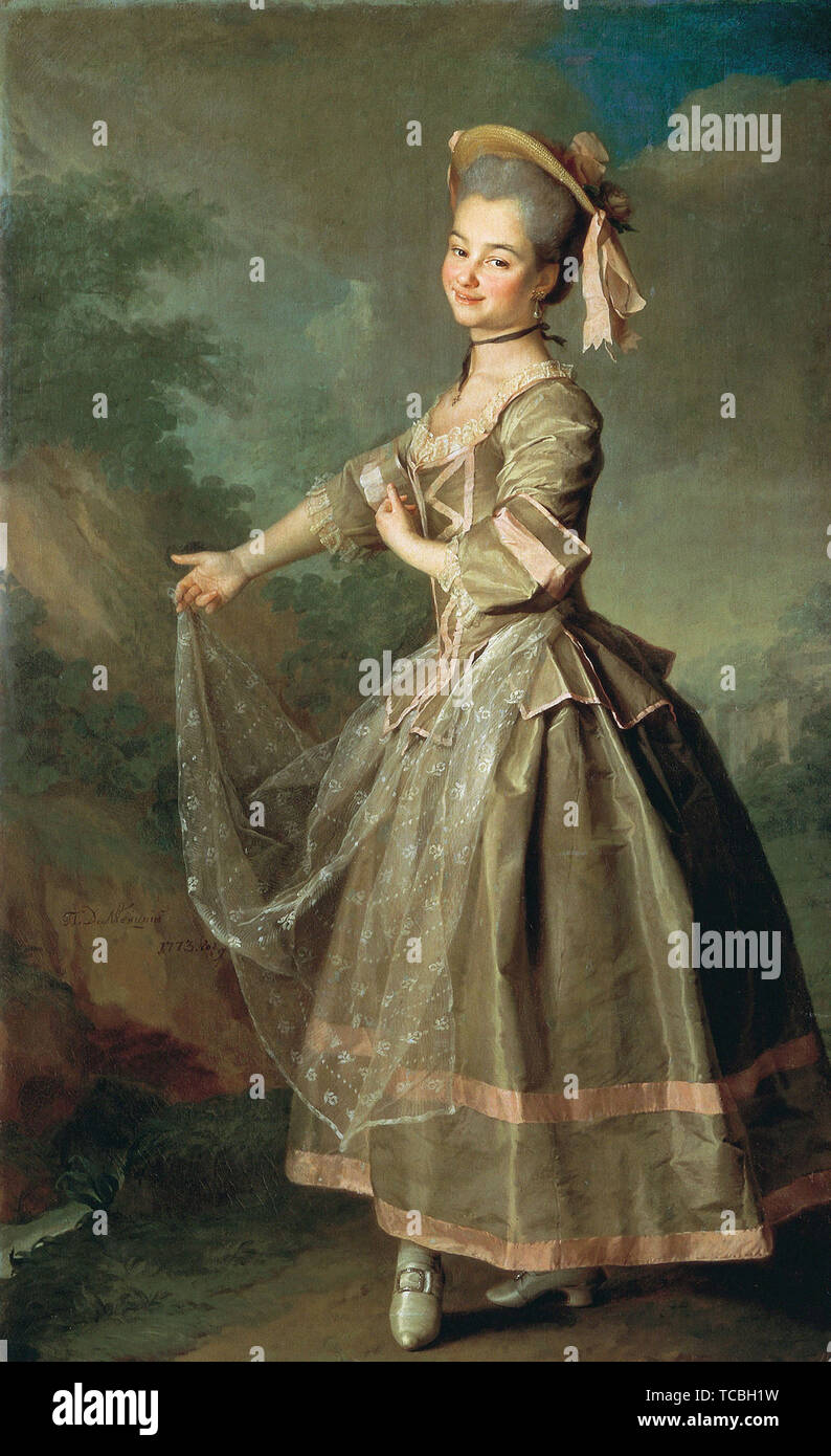 Dmitri Levitski - Portrait Ekaterin Nelidov 1773 Stock Photo - Alamy