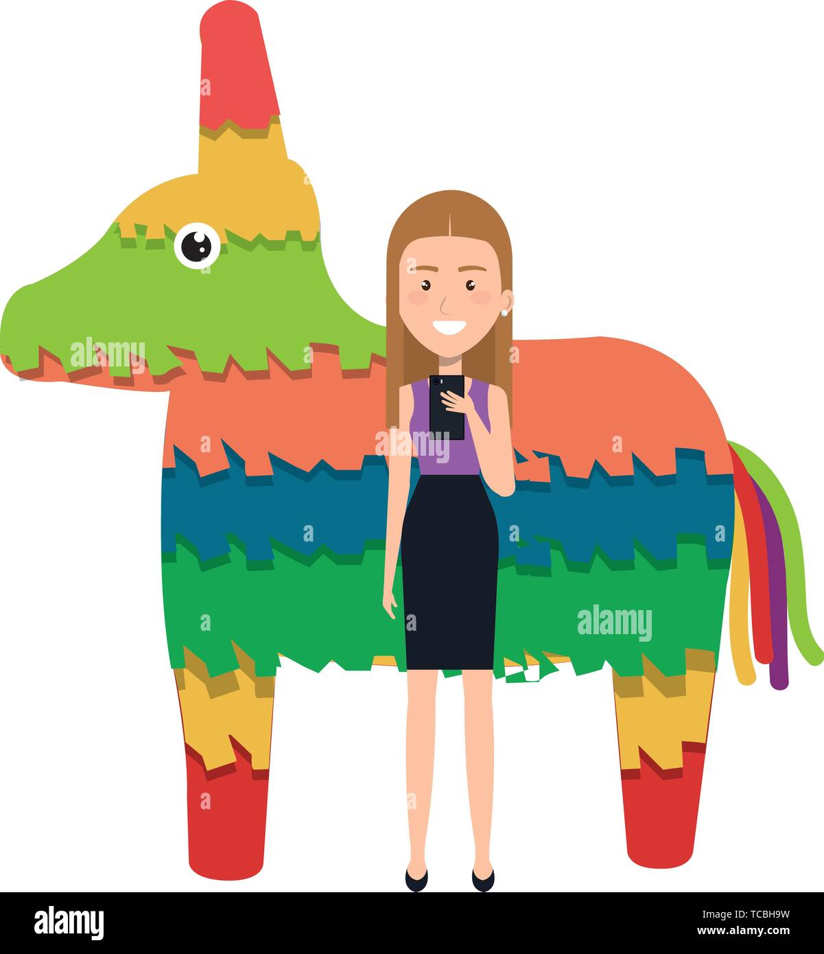 Woman young candy Stock Vector Images - Alamy