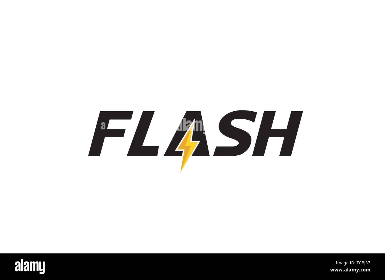 Creative Letter Flash Text Symbol Logo Vector Design Illustration Stock ...