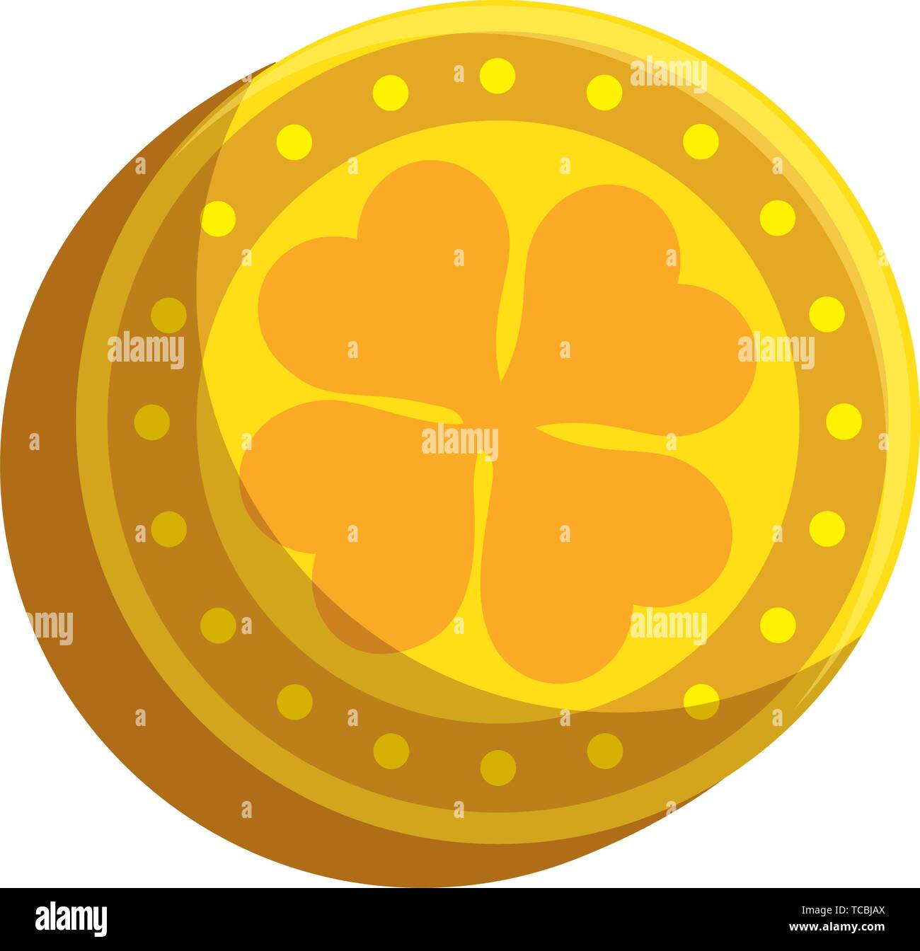 coin with clover icon vector illustration Stock Vector Image & Art - Alamy