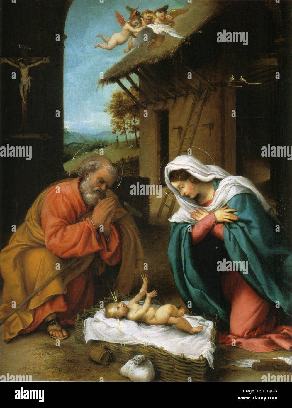 Lorenzo lotto nativity hi-res stock photography and images - Alamy
