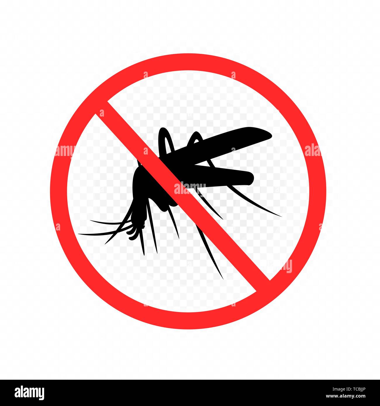 Mosquito repellent sign label on white transparent background Stock ...