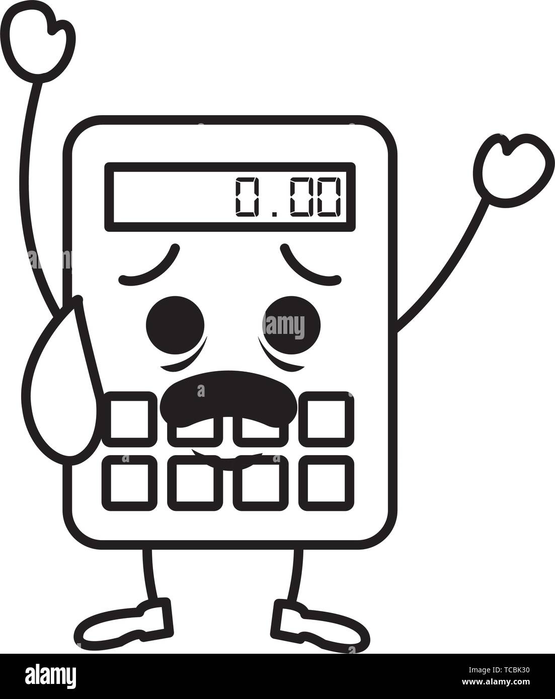 cute calculator math kawaii character Stock Vector Image & Art - Alamy