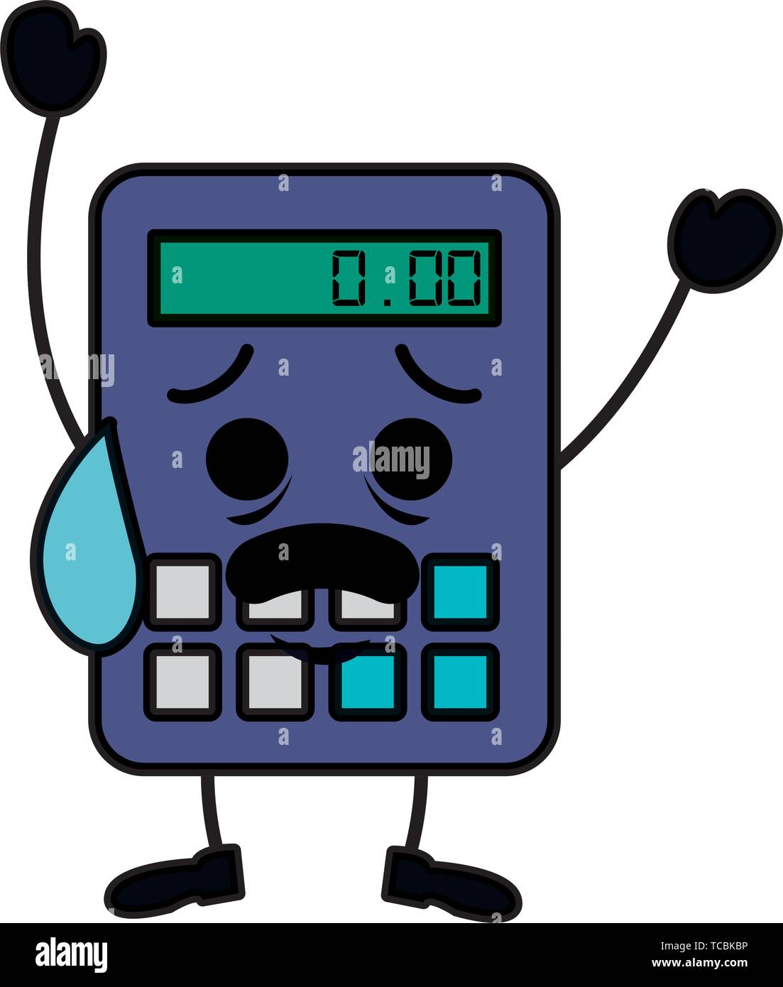 cute calculator math kawaii character Stock Vector Image & Art - Alamy
