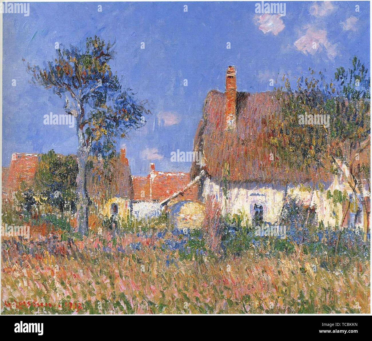 Gustave Loiseau - Houses Normandy 1913 Stock Photo - Alamy