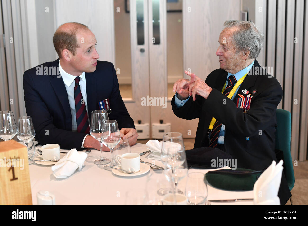 The Duke of Cambridge speaks with Jack Cunnane as he meets veterans ...
