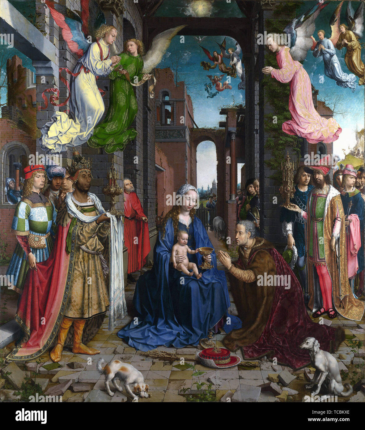 Jan Gossaert (Mabuse) - Adoration Kings Stock Photo - Alamy