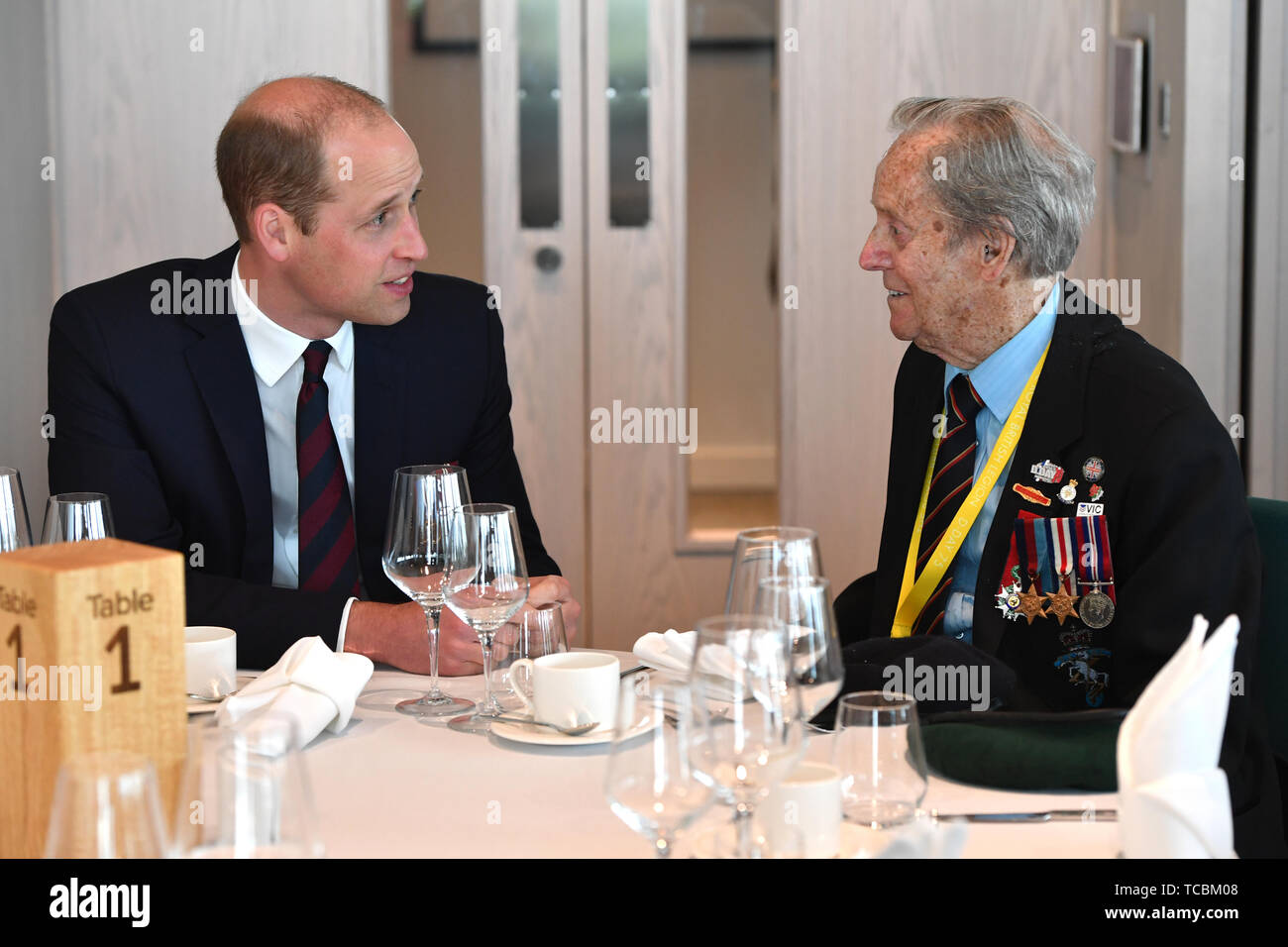 The Duke of Cambridge speaks with Jack Cunnane as he meets veterans ...