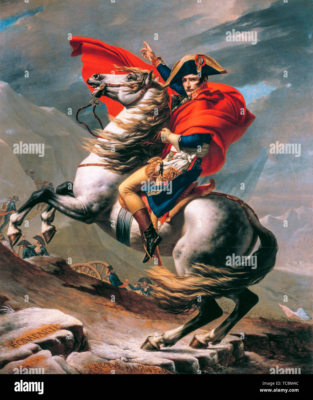 Jacques Louis David, Napoleon Crossing the Alps, (Vienna), equestrian ...
