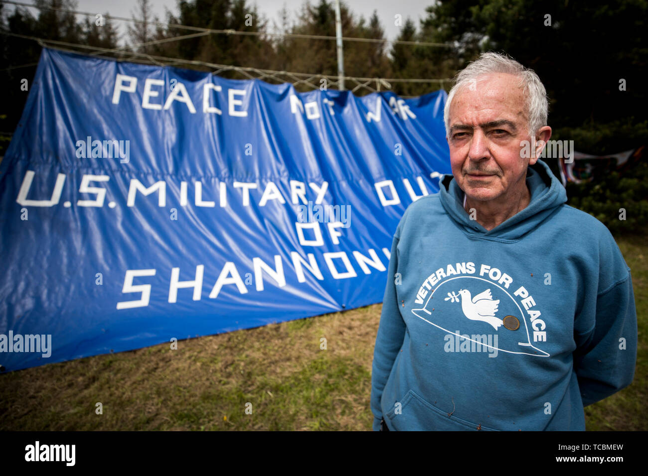 Edward Horgan, one of the organisers of the peace camp on the road to ...