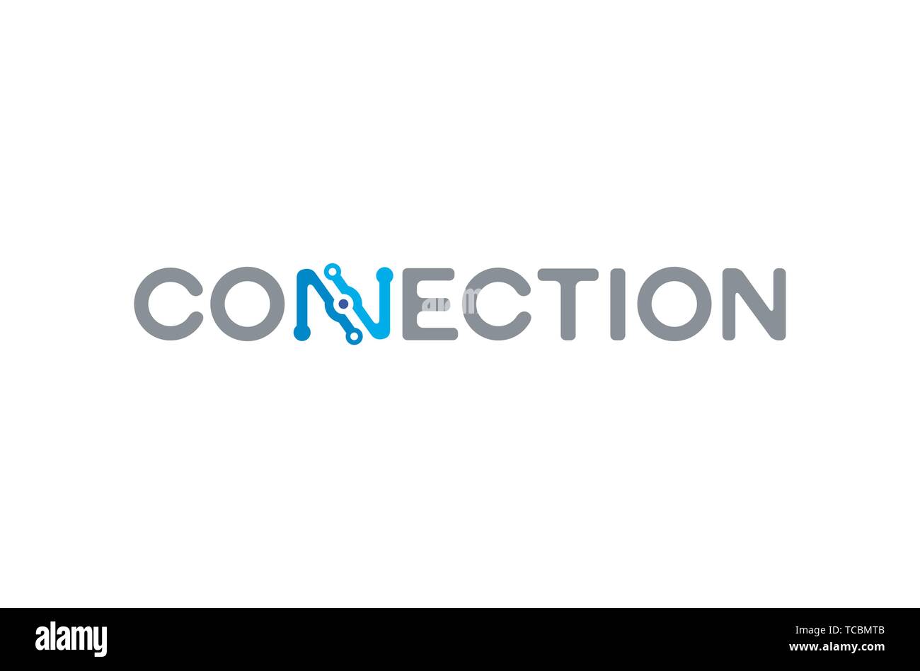 Connection Typography Logo Symbol Design Vecor Illustration Stock ...