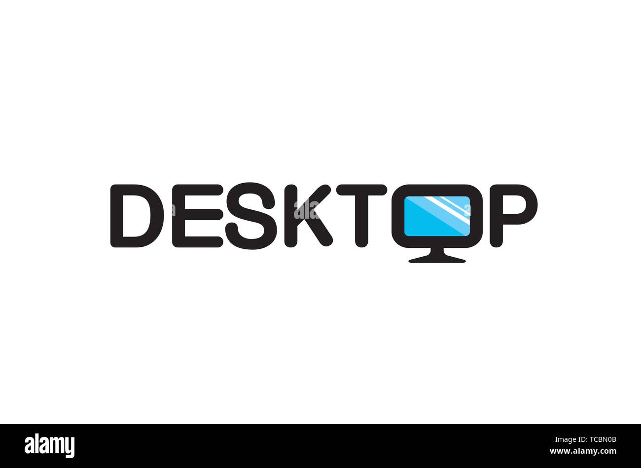 Desktop Typography Design Logo Vector Symbol Design Illustration Stock ...