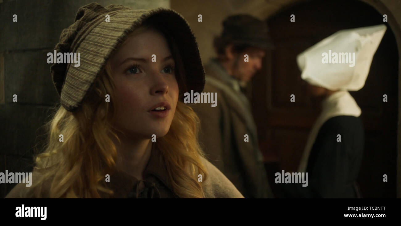 London.UK. Ellie Bamber, Dominic West and Natalie Simpson in ©BBC TV ...