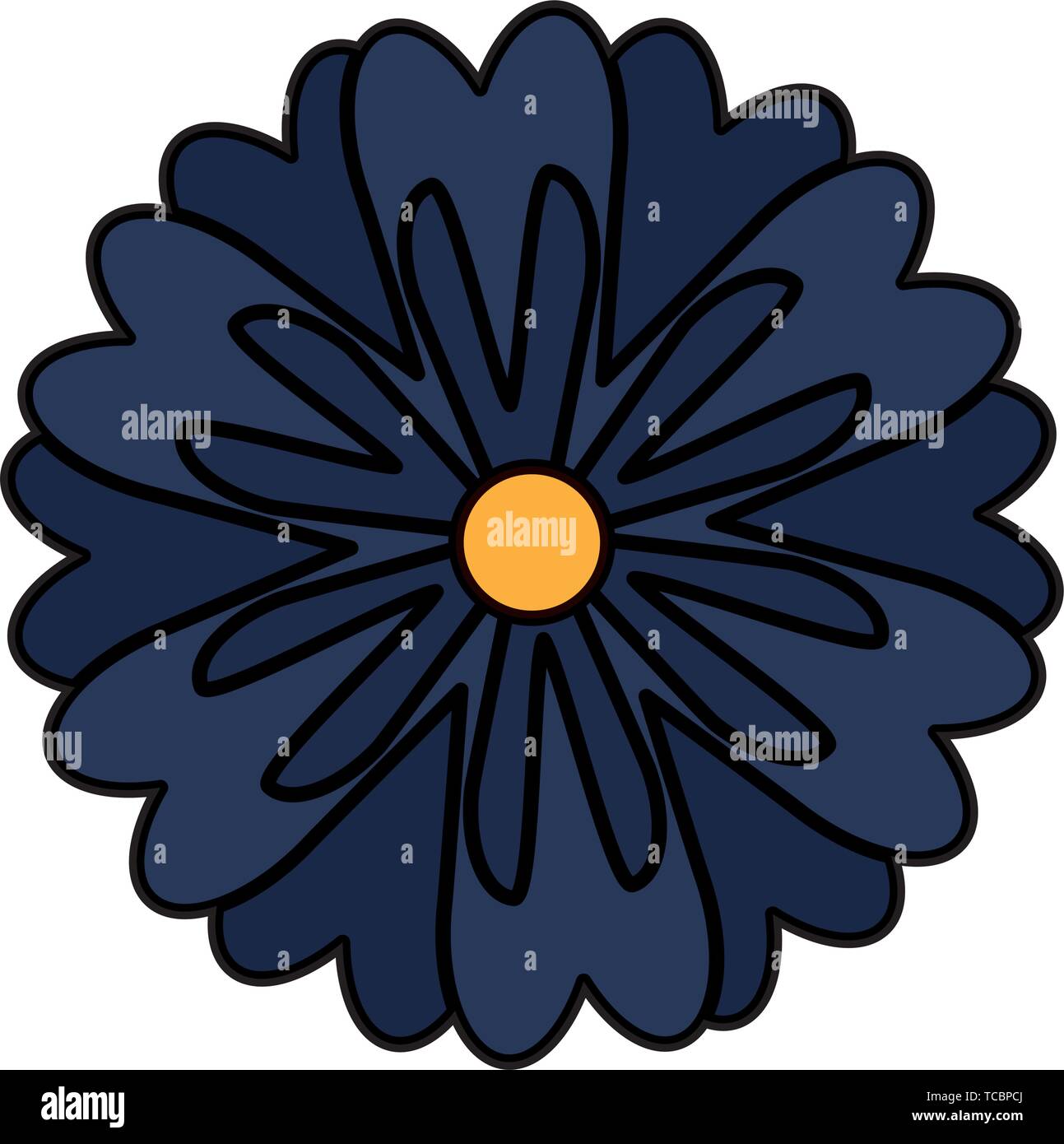 beautiful flower decorative icon vector illustration Stock Vector Image ...