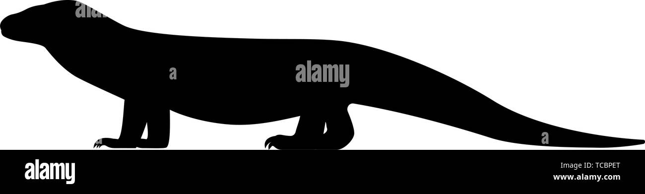 Komodo dragon profile Stock Vector Images - Alamy