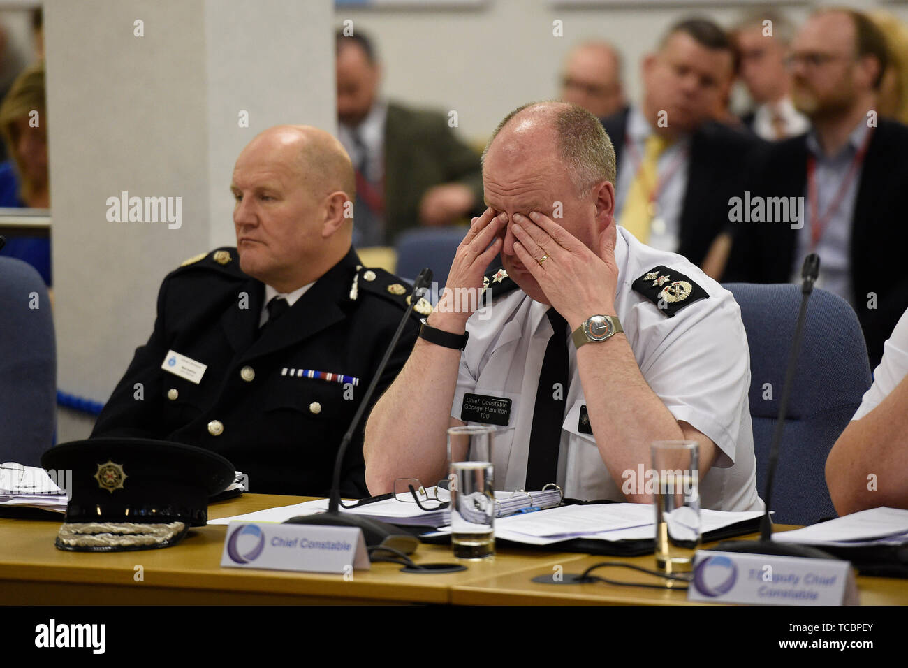 Durham Constabulary's chief constable Mike Barton (left) and Police ...